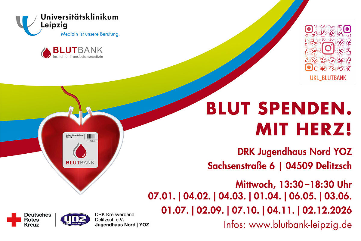 Blut spenden. Mit Herz! – im Jugendhaus YOZ am 4. März 2026 - DRK ...